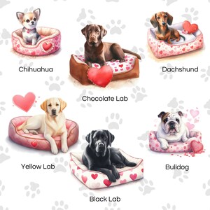 Dog Clipart | Valentines Day Dog PNG Bundle | Commercial Use & DIY - Etsy