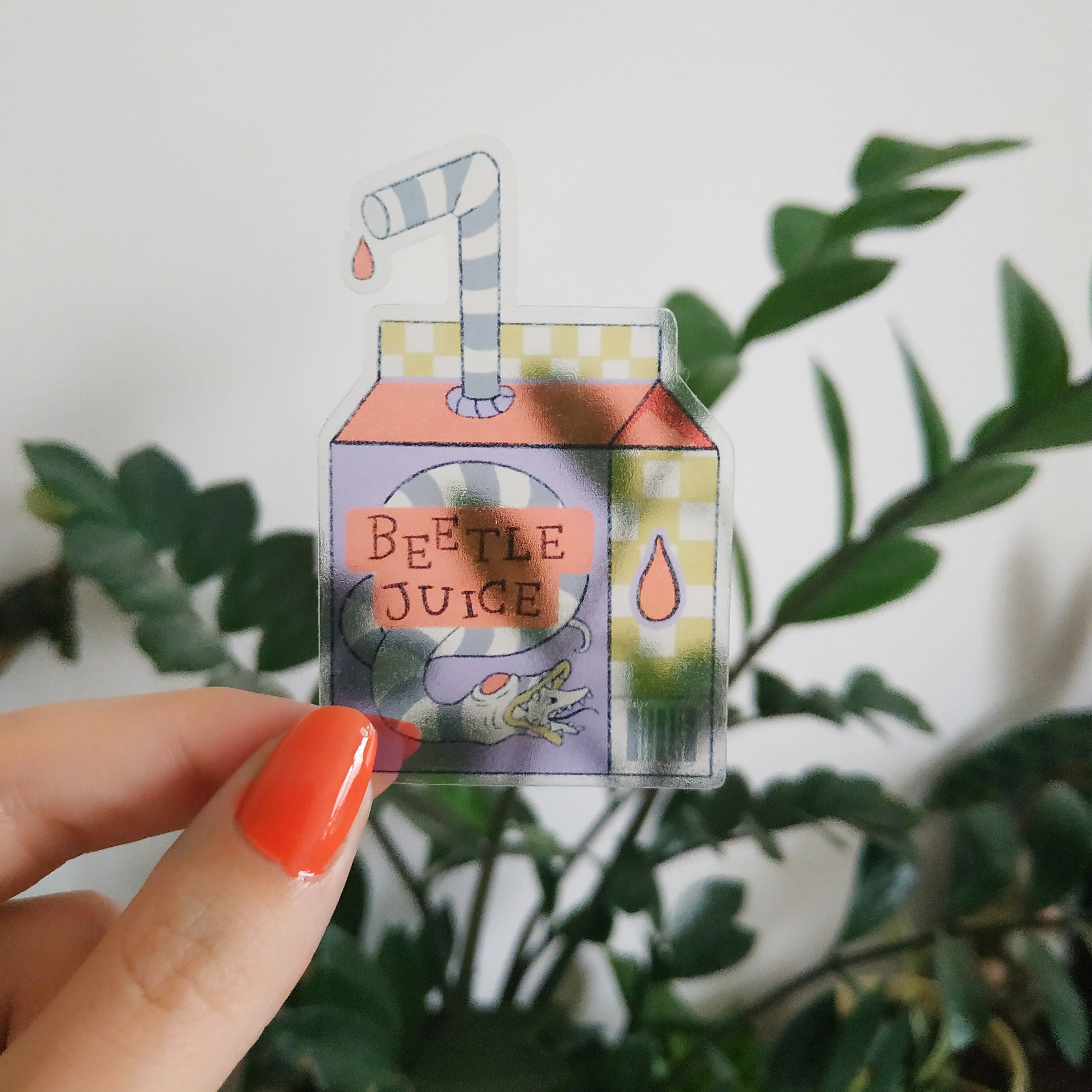 Beetlejuice Transparent Stickers - Etsy