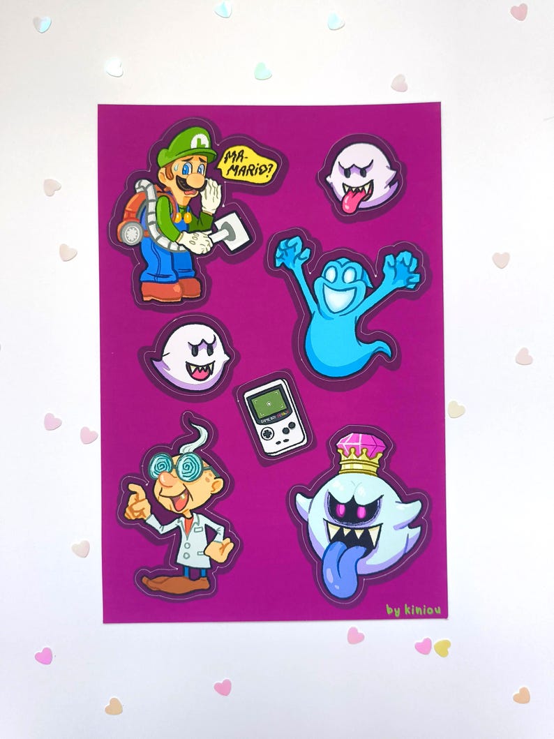 Luigi's Mansion Stickers Sheet - Etsy