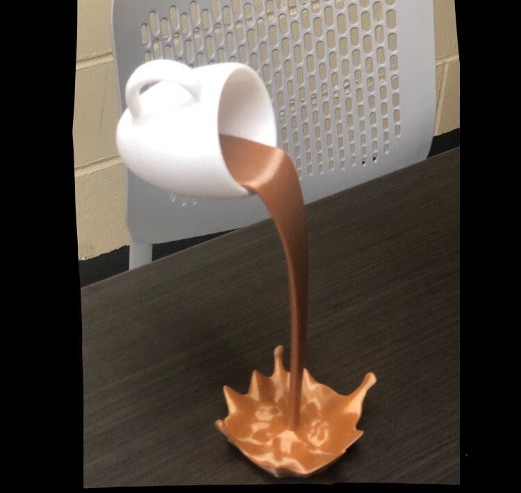 Spilling Coffee Cup / Illusion - Etsy