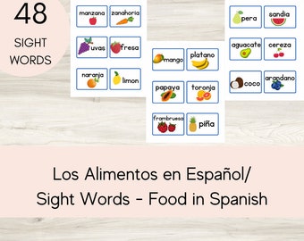 48 Sight Words/english and Spanish/downloadable/teacher Resources/real ...