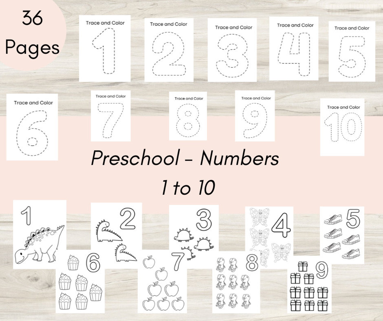 Preschool Numbers 1 to 10 - Etsy