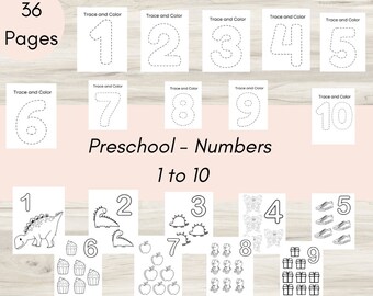 Number Craft Pages for Kids, Learn Numbers 1 to 10, Fun Learning for ...