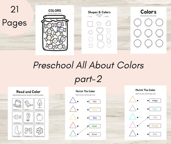 Preschool Worksheet Toddlers Coloring Coloring Pages - Etsy