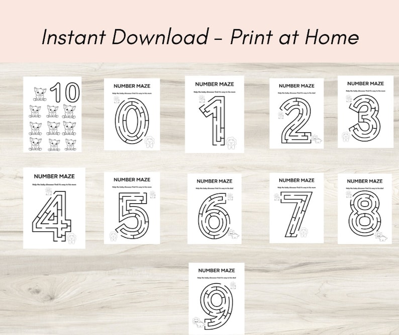 Preschool Numbers 1 to 10 - Etsy
