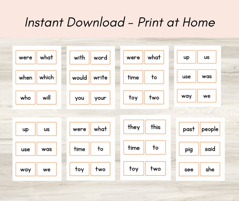 Prek and Kindergarten Sight Words - Etsy