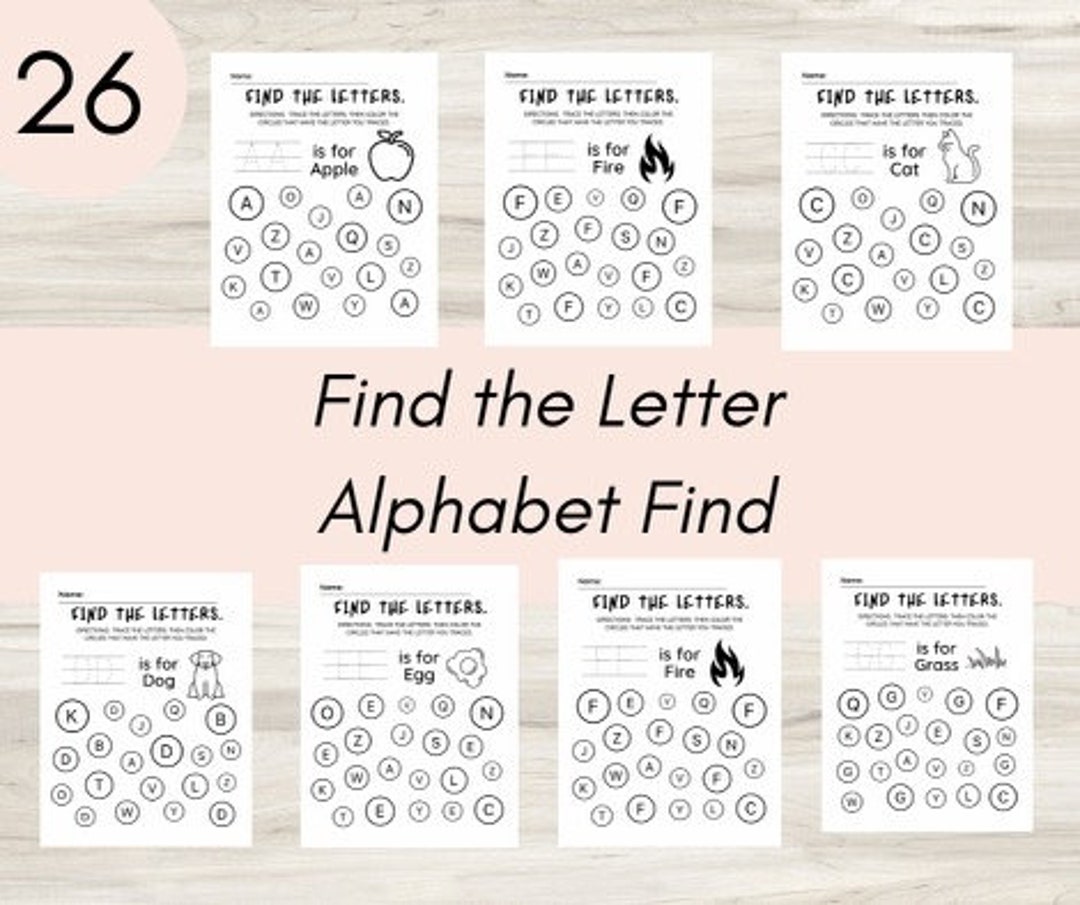 Find the Letter, Learn ABC and Trace - Etsy