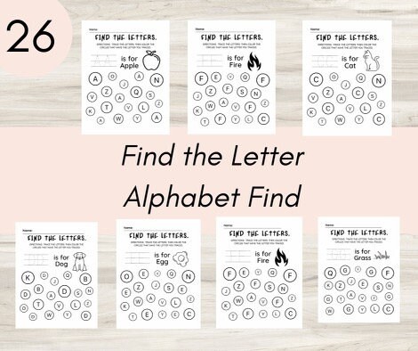 Find the Letter, Learn ABC and Trace - Etsy