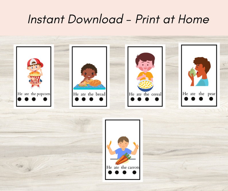 Sight Word Story Book (HE ATE) - Touch the Dot and Sound Out the Words ...