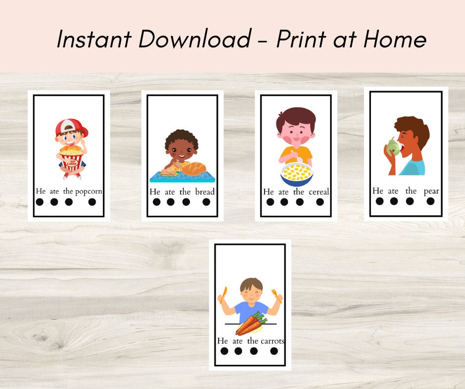 Sight Word Story Book (HE ATE) - Touch the Dot and Sound Out the Words ...