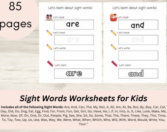 Sight Word Story Book HE Touch the Dot and Sound Out the Words ...