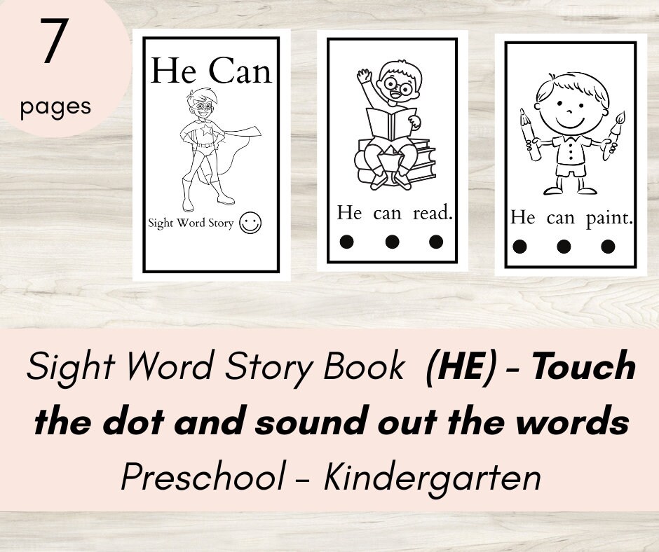 Sight Word Story Book (HE) - Touch the Dot and Sound Out the Words ...