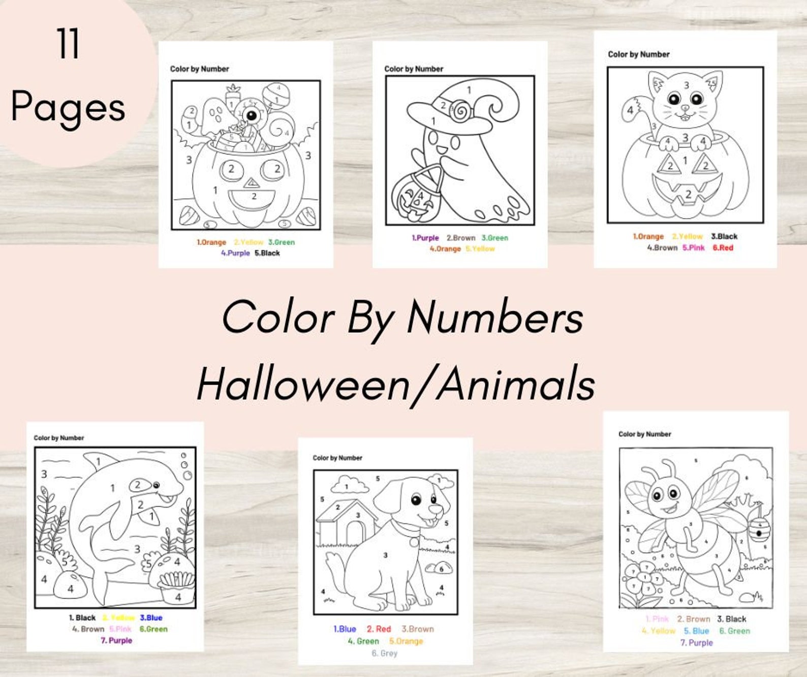 Learn the Colors and Numbers While Coloring. Pre K Worksheets, Color by ...