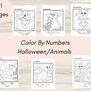 Learn the Colors and Numbers While Coloring. Pre K Worksheets, Color by ...