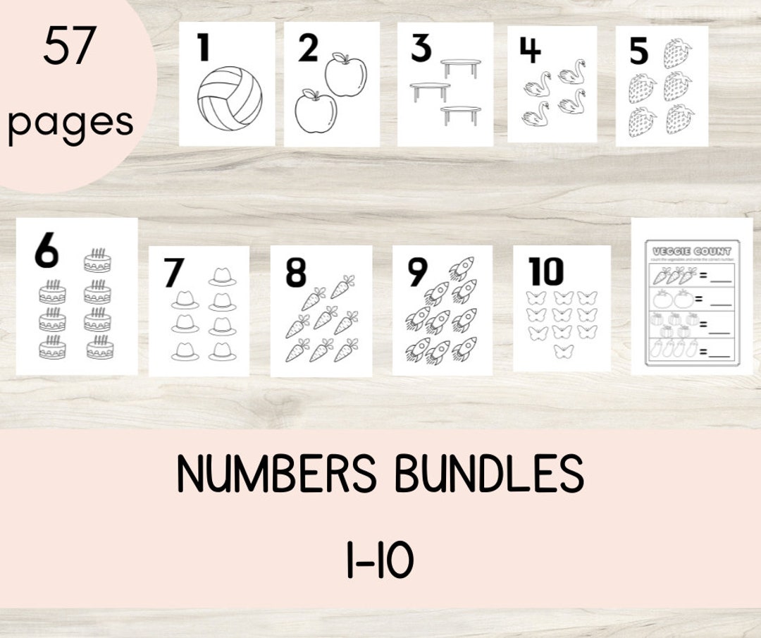 Numbers 1 to 10 Activity Worksheets for Preschool and Kindergarten ...