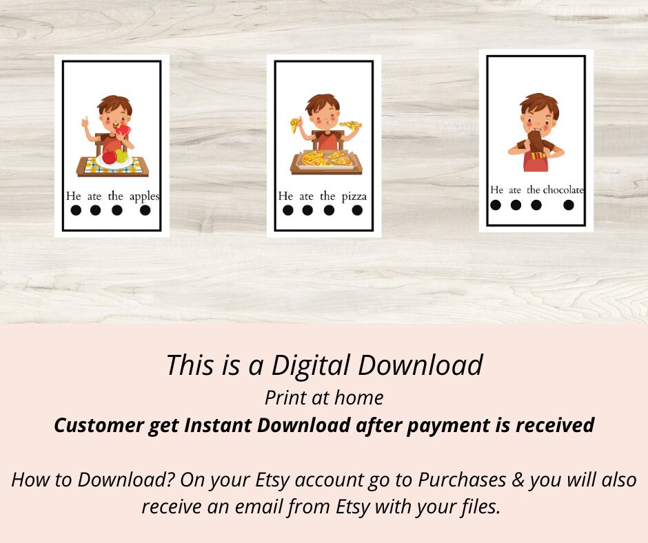 Sight Word Story Book (HE ATE) - Touch the Dot and Sound Out the Words ...