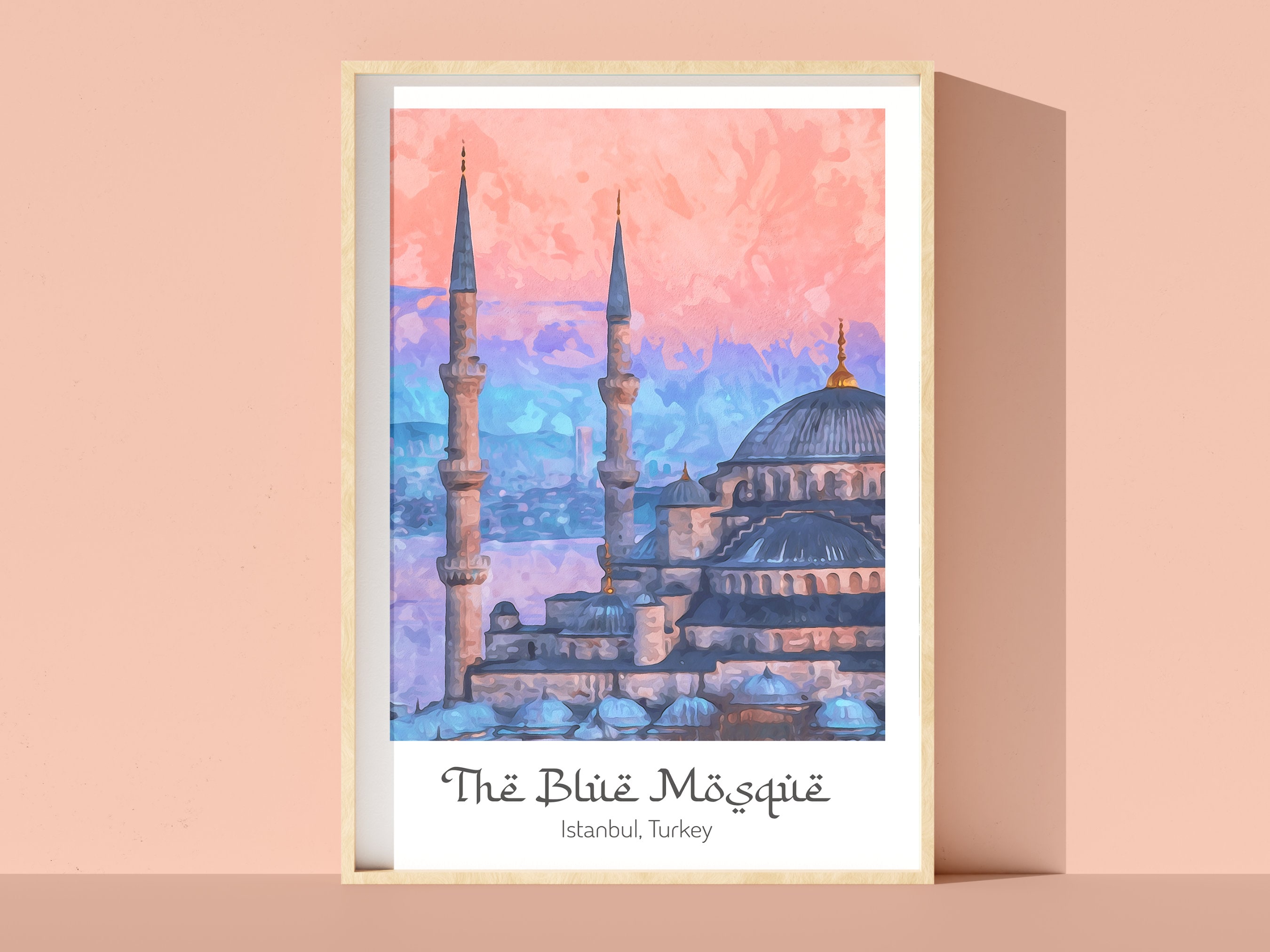 Blue Mosque Digital Art Download | Istanbul, Turkey Art | Watercolour ...
