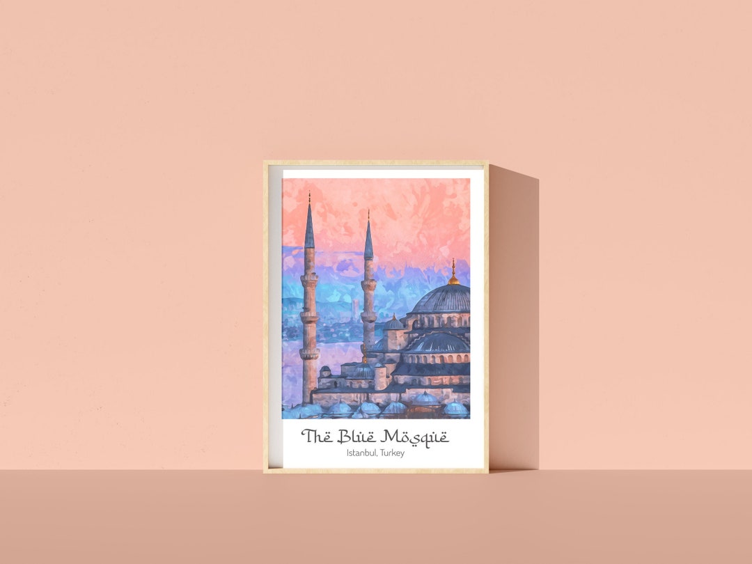 Blue Mosque Digital Art Download | Istanbul, Turkey Art | Watercolour ...