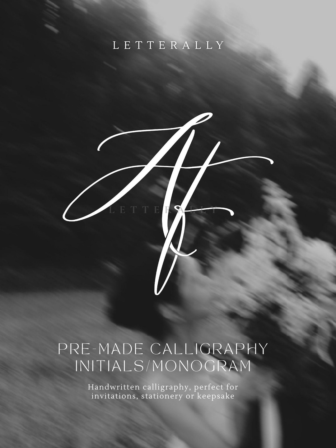 AF | Pre-made Initials/monogram Calligraphy Design - Etsy