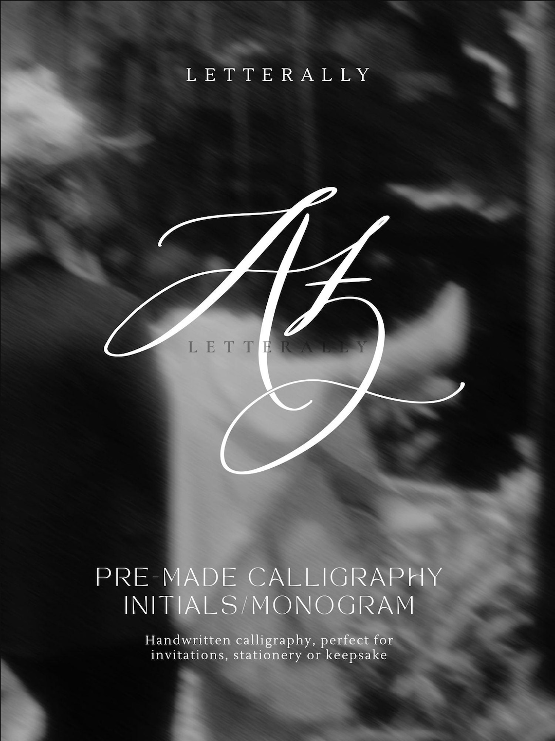 AZ | Pre-made Initials/monogram Calligraphy Design - Etsy