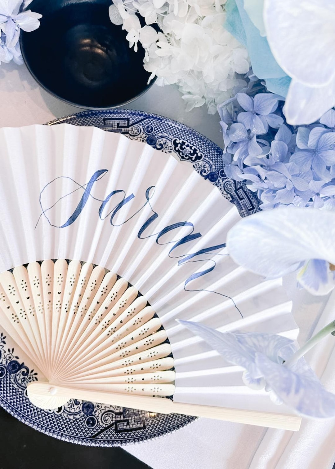 Personalised Paper Fans With Hand Written Calligraphy - Etsy Australia