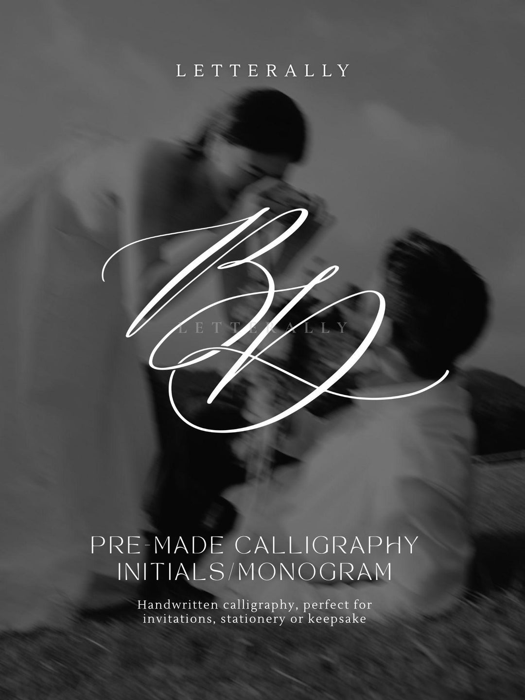 BD | Pre-made Initials/monogram Calligraphy Design - Etsy