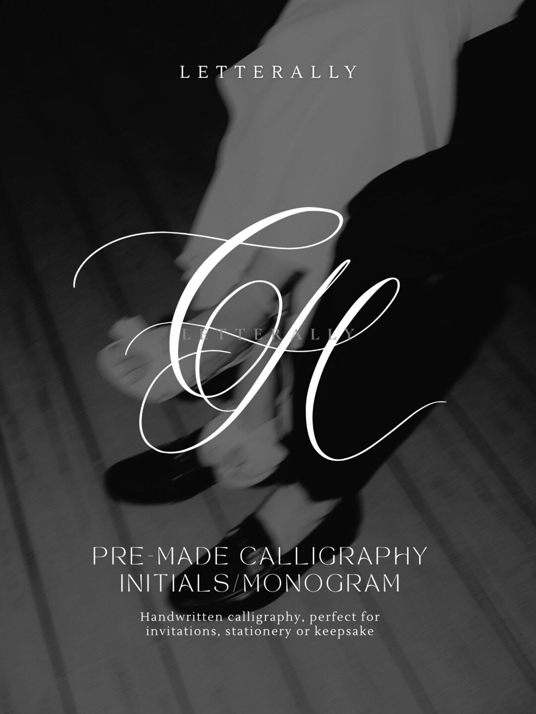 CH | Pre-made Initials/monogram Calligraphy Design - Etsy