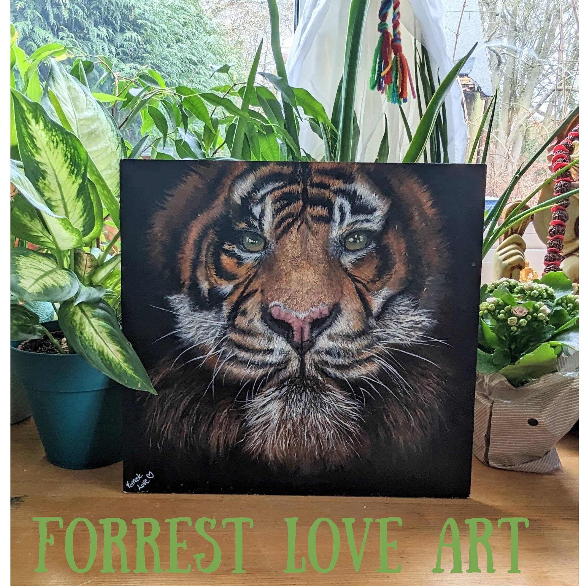 Original Acrylic Painting of Tiger. Tiger Portrait. Tiger Wall - Etsy