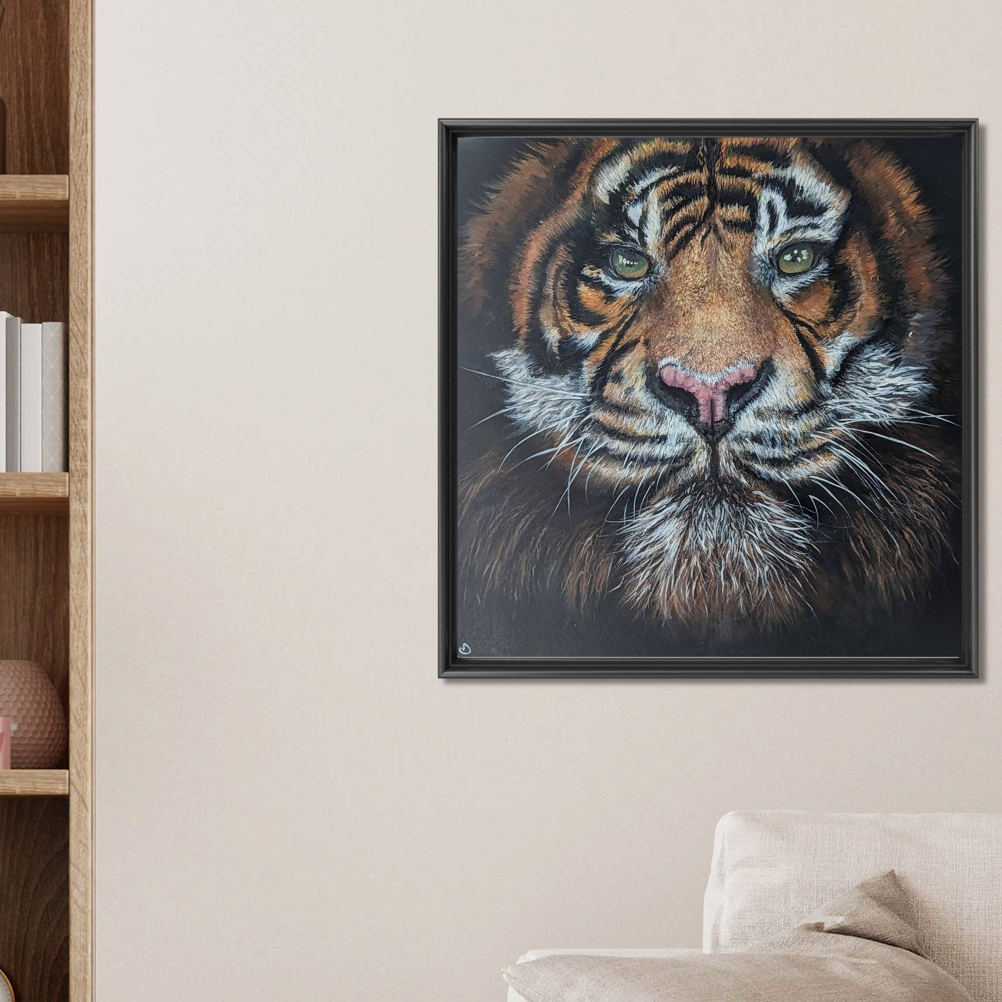 Original Acrylic Painting of Tiger. Tiger Portrait. Tiger Wall - Etsy