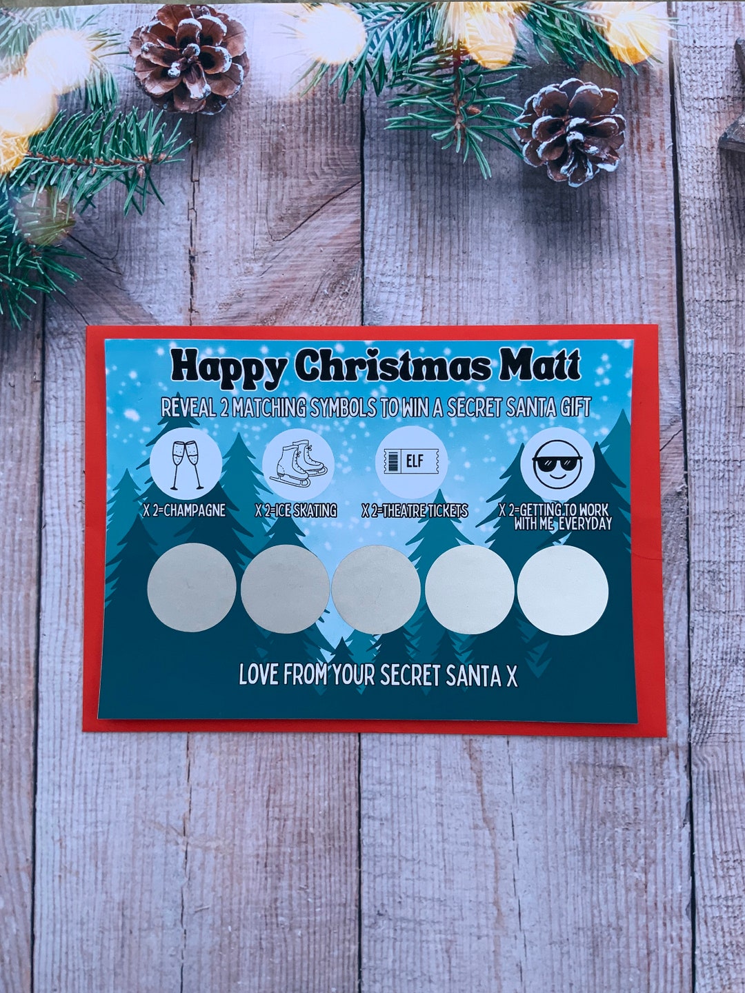 Secret Santa Ideas-scratch to Reveal-secret Santa Funny-cheap Christmas ...