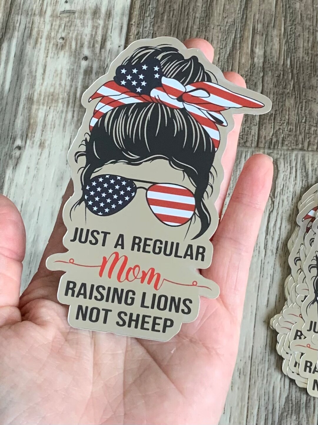 Just A Regular Mom Raising Lions Not Sheep Sticker - Etsy