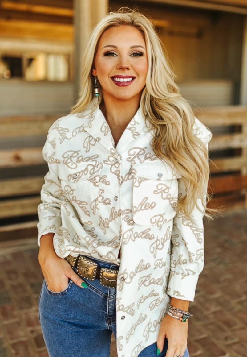 Roping Rodeo Button up Shirt - Etsy