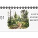 2024 Desk Calendar Watercolor Forest Landscapes and Adventure Quotes ...