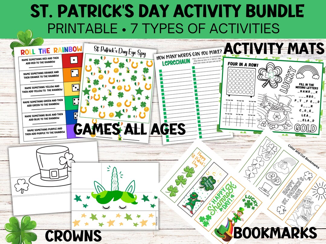 St. Patricks Day Activity Bundle, St. Patricks Day Activity Mat ...