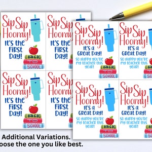 Welcome Back to School Gift for Teacher, Gift Tag for Teacher, First ...