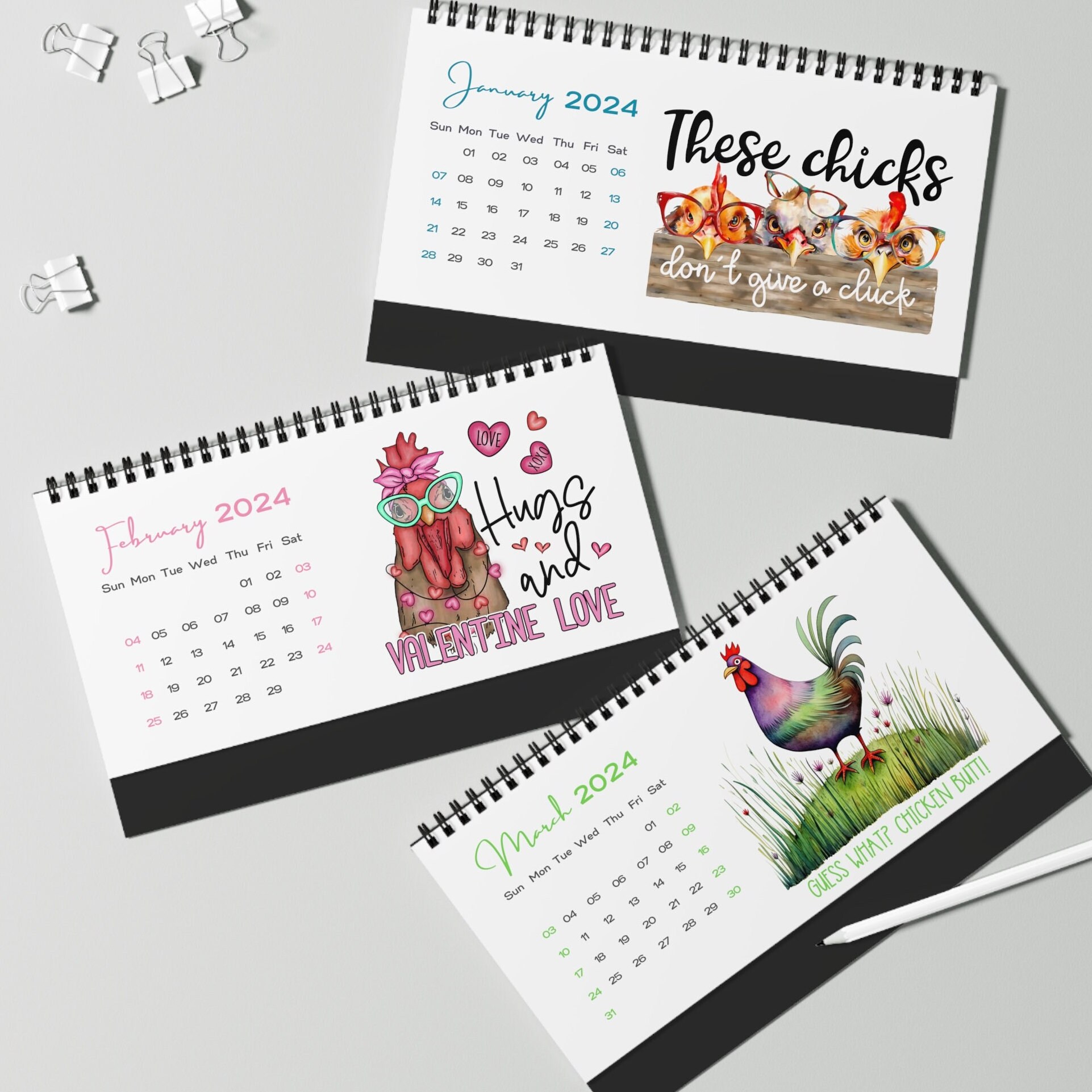 Chicken Lover Calendar, Just a Girl Who Loves Chickens, for Cluck's ...