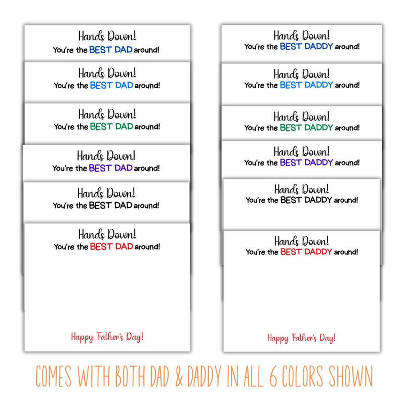 Best Dad Hands Down, Fathers Day Handprint Craft, Fathers Day Gift ...