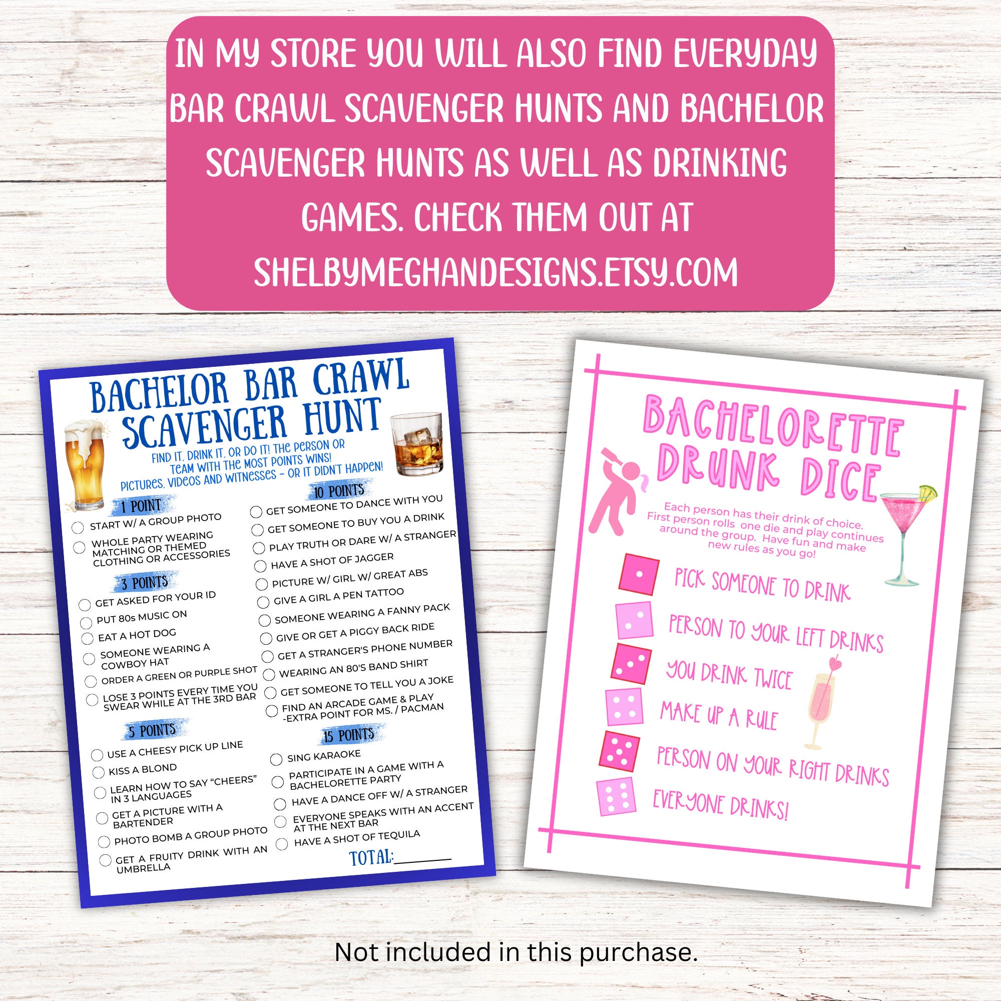 Bachelorette Bar Crawl Scavenger Hunt, Editable Bachelorette Party ...