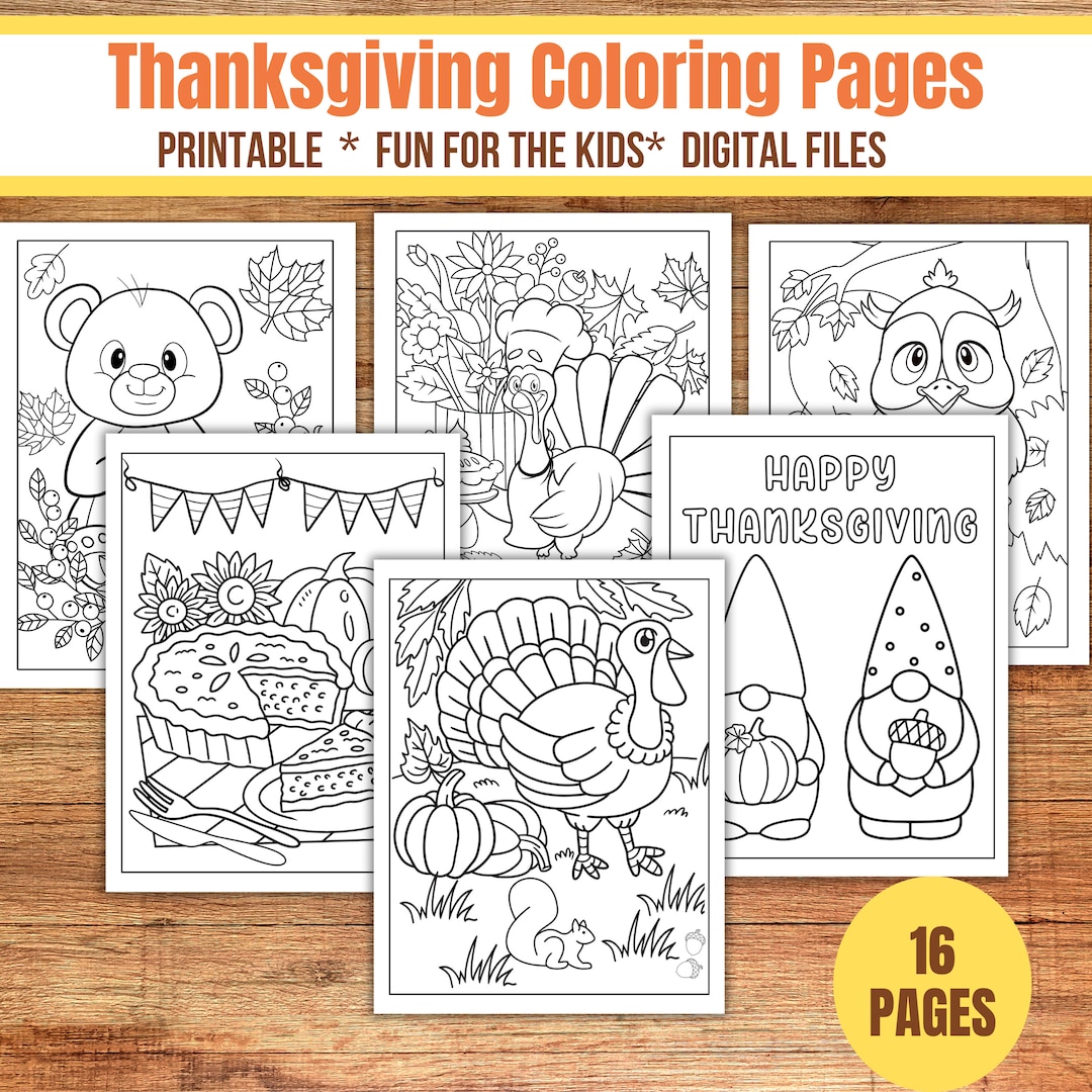 Fall Coloring Pages, Thanksgiving Coloring Printable for Kids ...