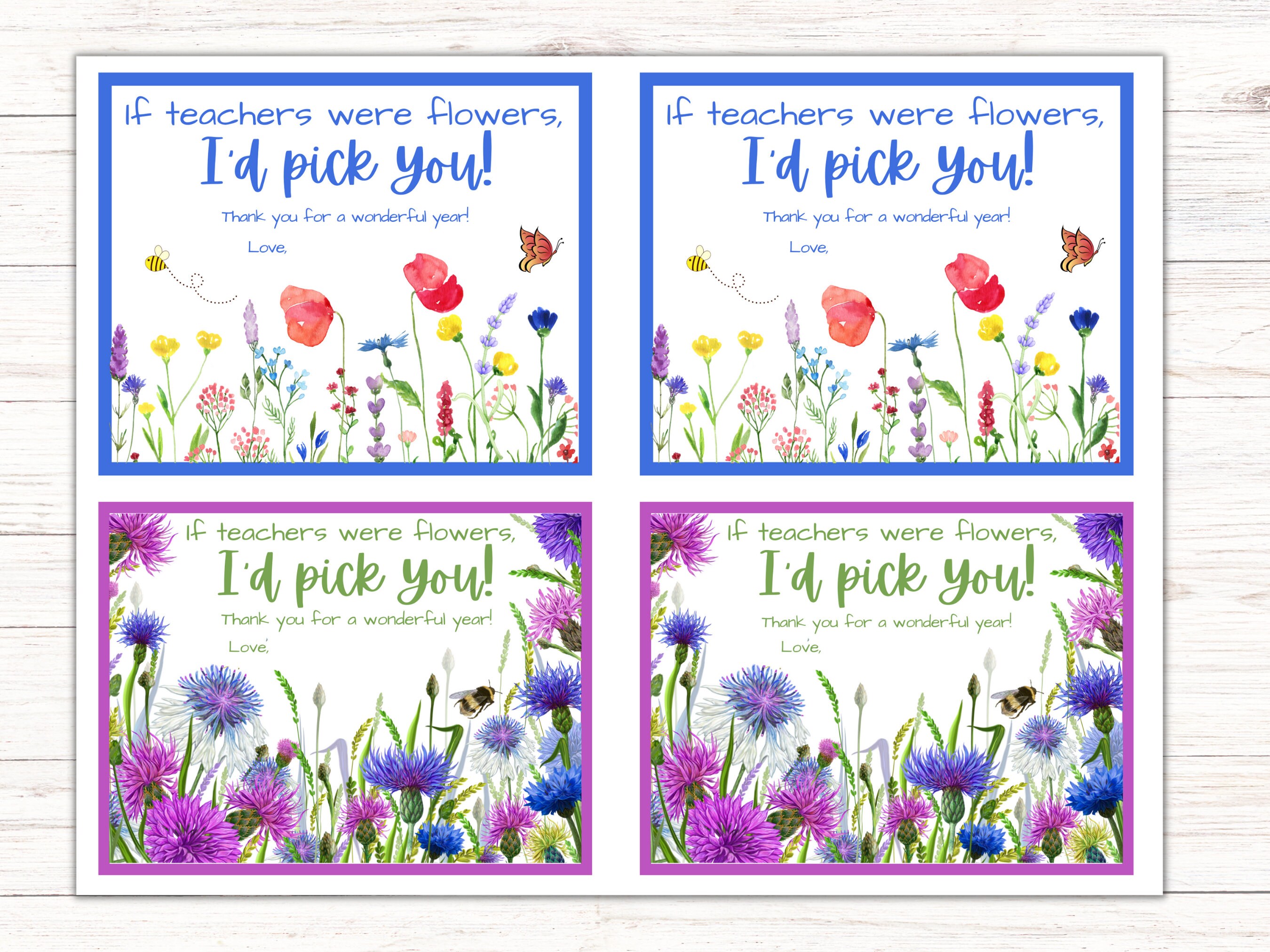 Teacher Appreciation Card, Teacher Note, Teacher Thank You Printable ...