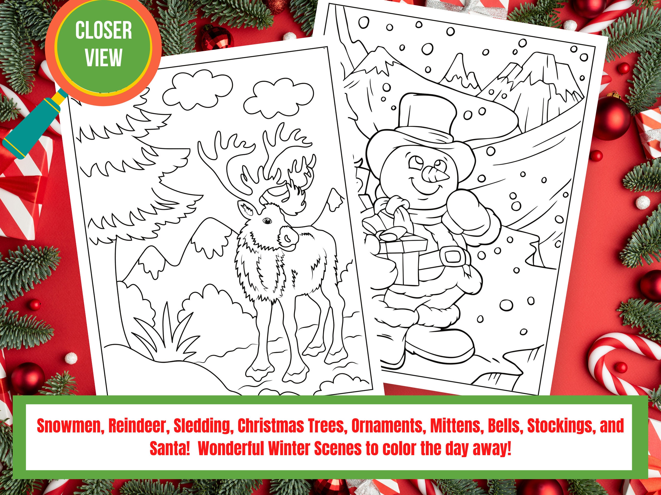 Christmas Coloring Pages, Christmas Activities, Christmas Coloring for ...