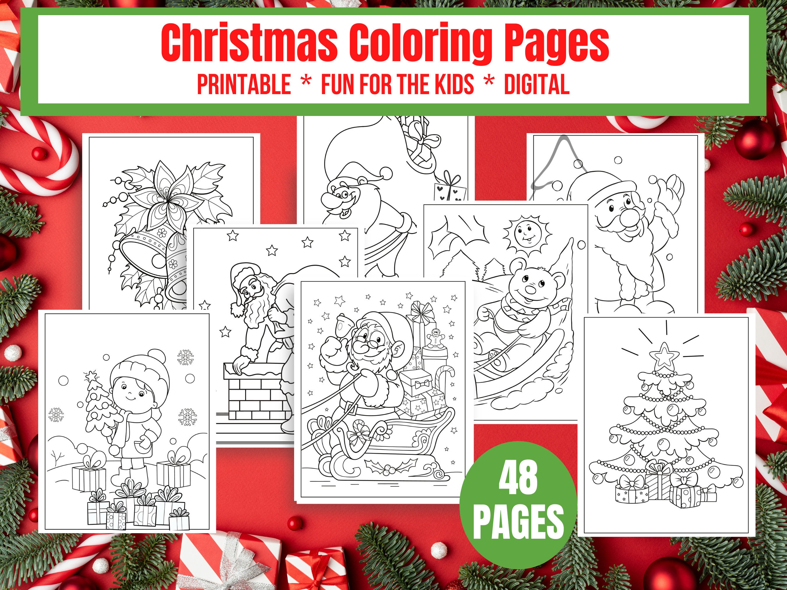 Christmas Coloring Pages, Christmas Activities, Christmas Coloring for ...