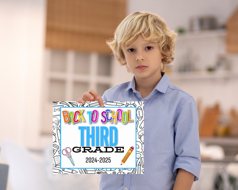 First Day of School Printable Signs, All Grades School Signs for Photos ...