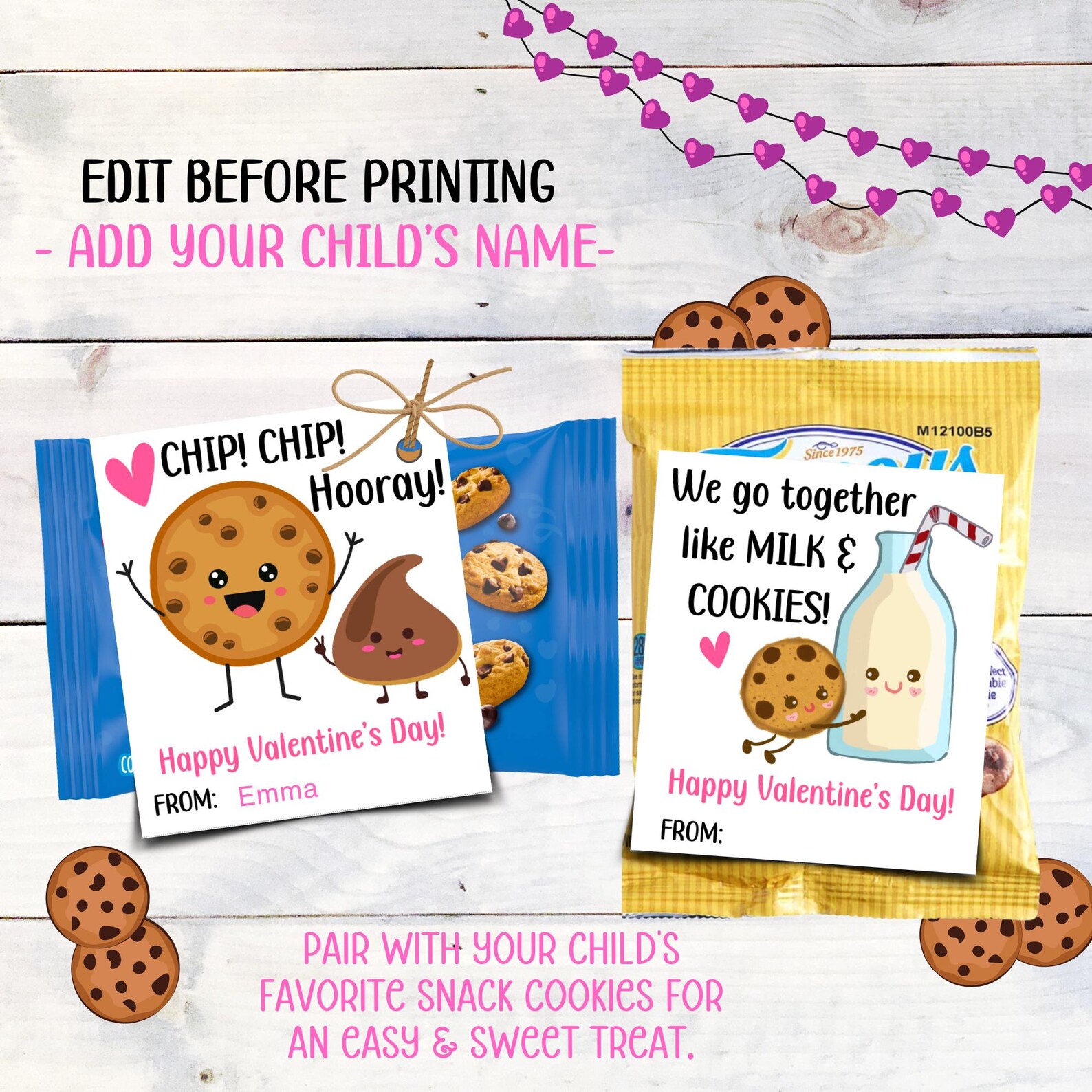 Valentine Printable Cards, Valentines Day Card for Kids, Fillable ...