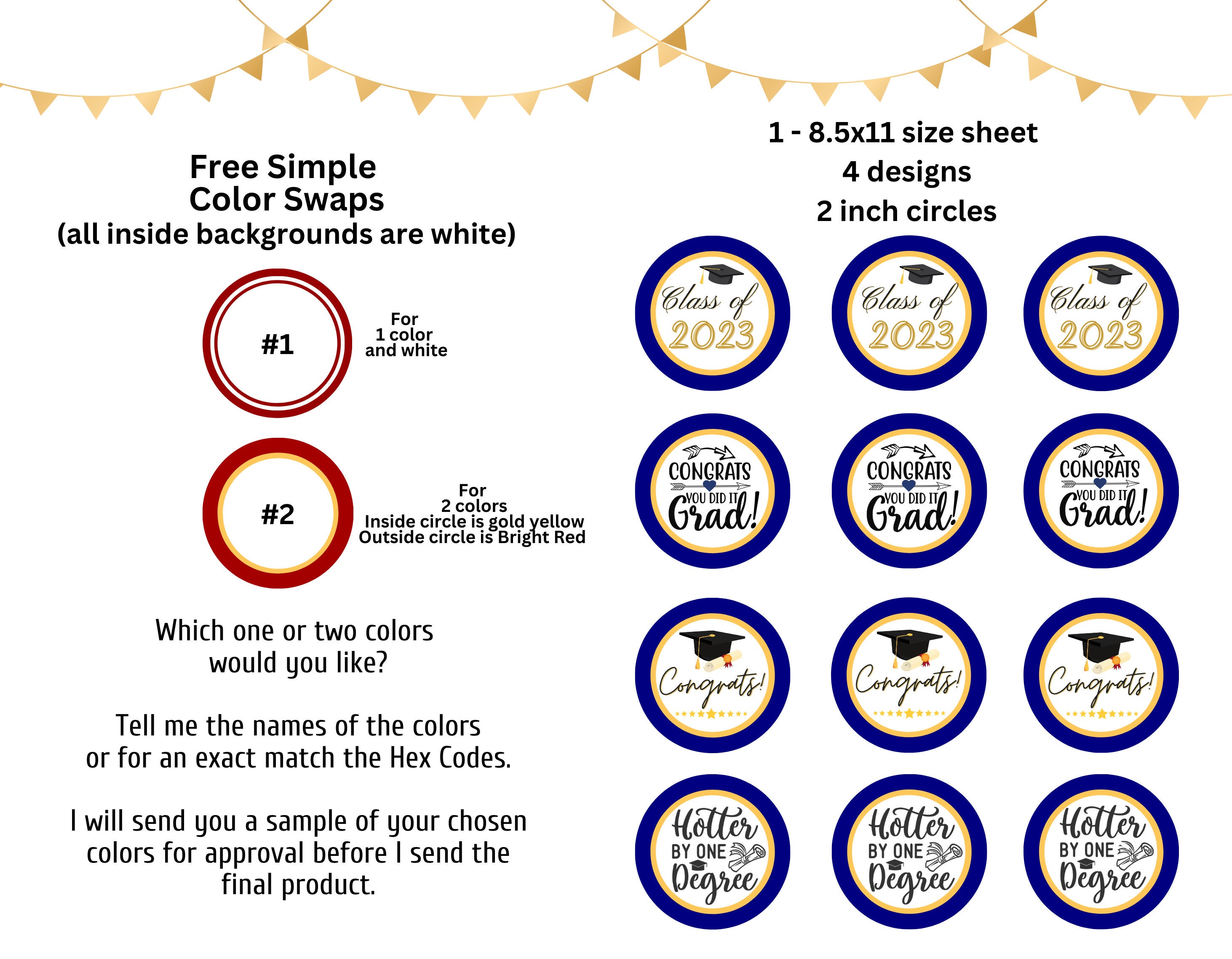 Graduation Cupcake Topper Class of 2023 Custom Grad Party - Etsy