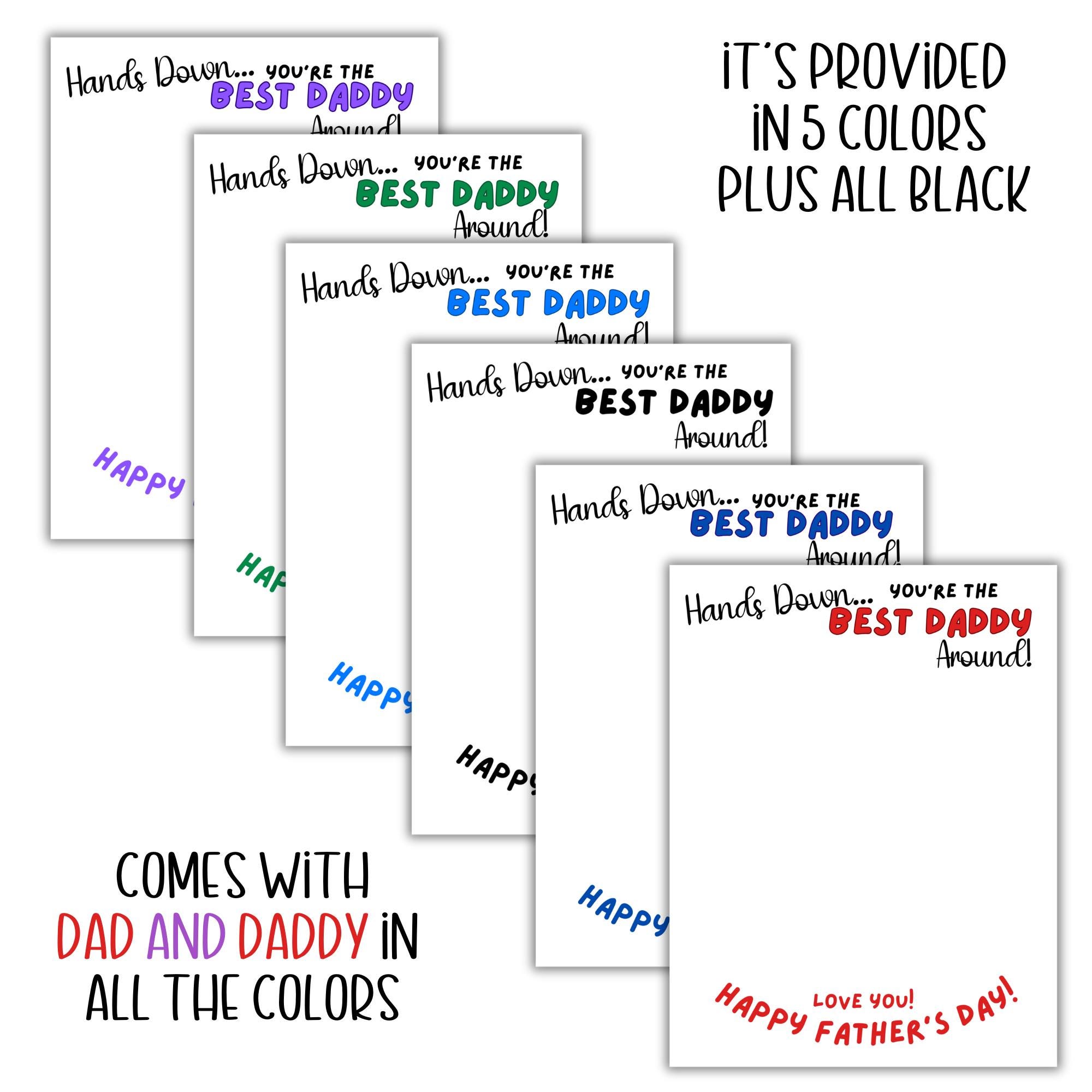 Best Dad Hands Down, Fathers Day Handprint Craft, Fathers Day Gift ...