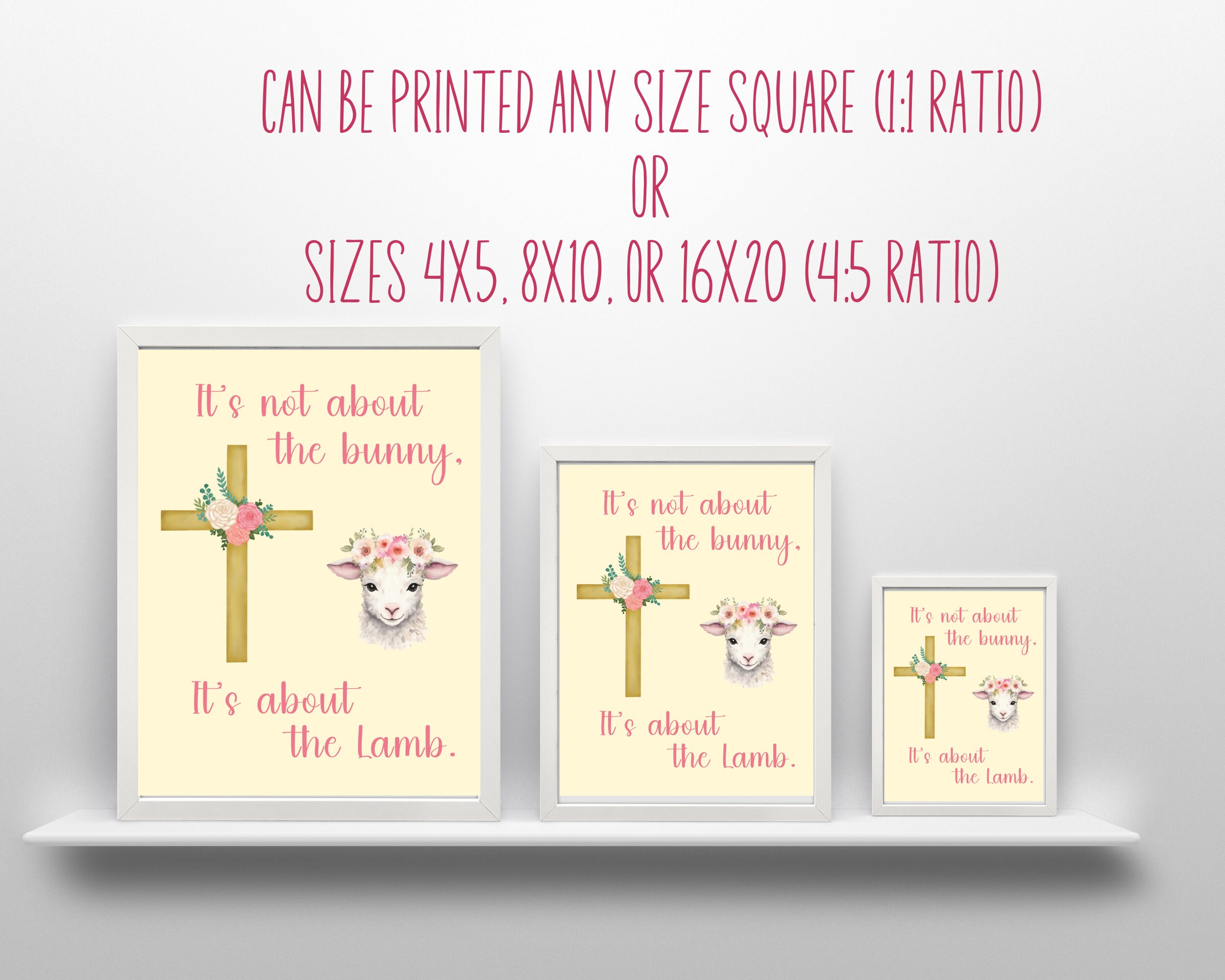 It's Not About the Bunny, It's About the Lamb, Christian Easter Art ...