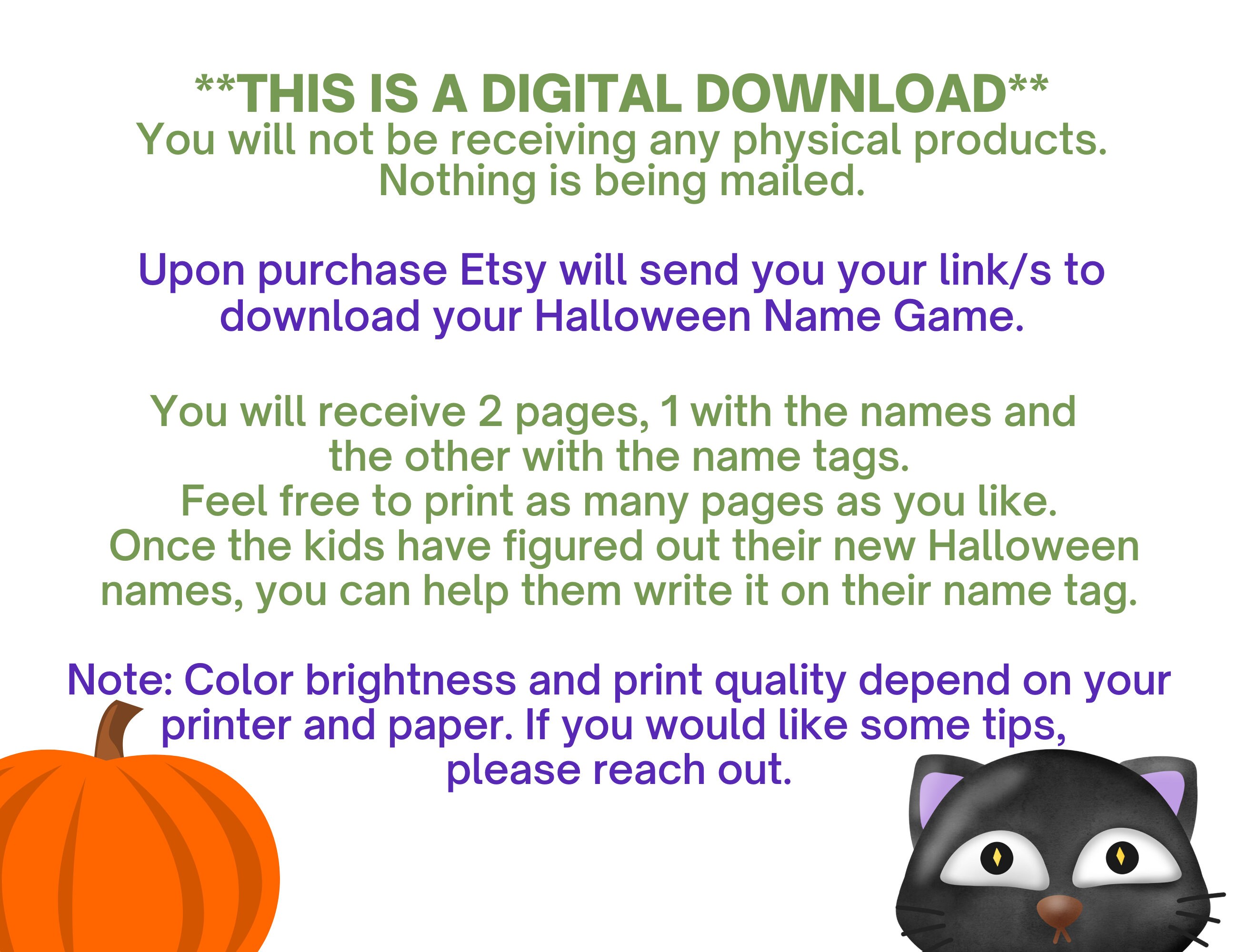 Halloween Name Game Party Printable, Classroom What's Your Halloween ...