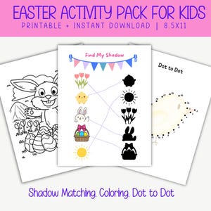 Printable Easter Activity Bundle, 18 Easter Kids Activities, Mazes, I ...