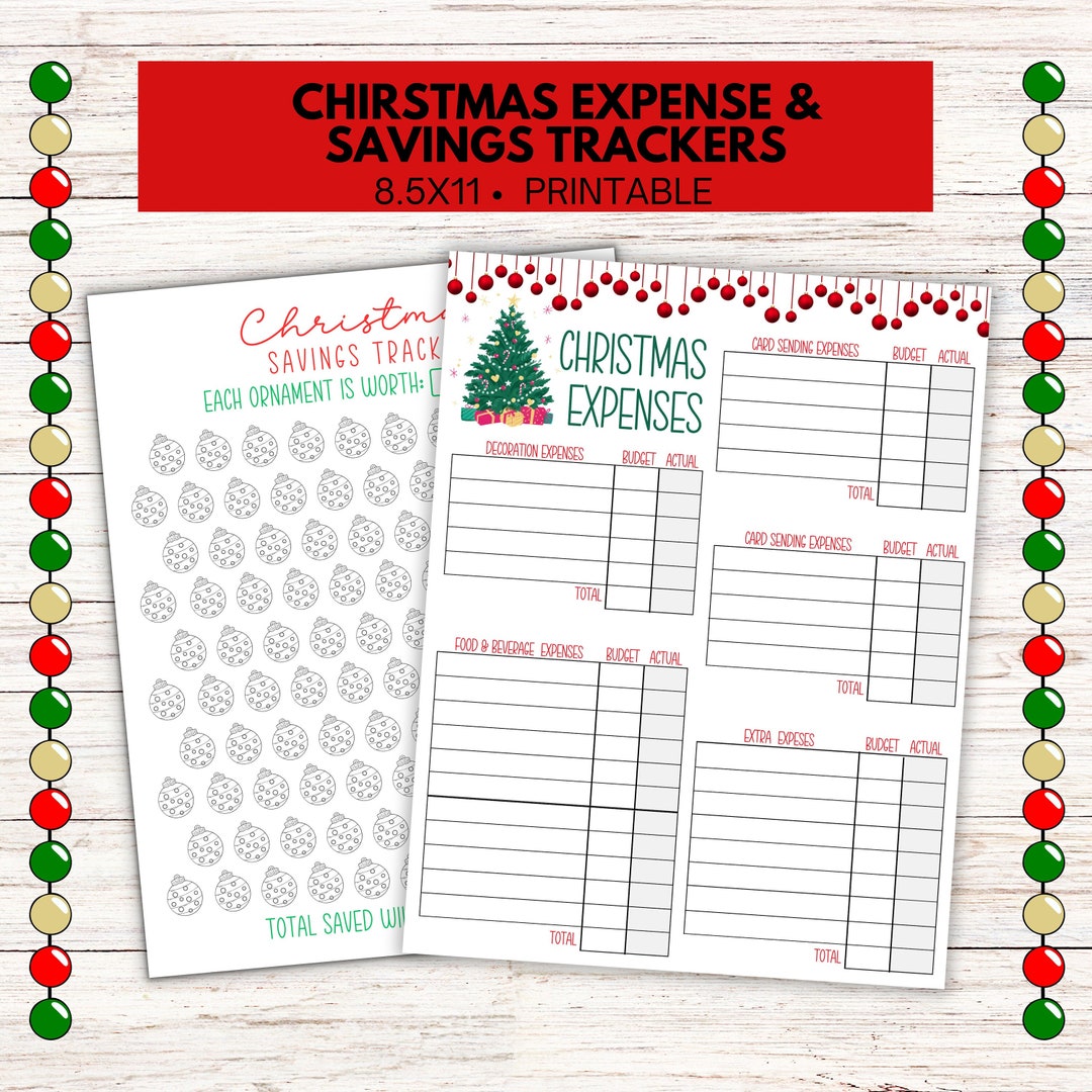 Christmas Budget & Expense Tracker Christmas Savings - Etsy